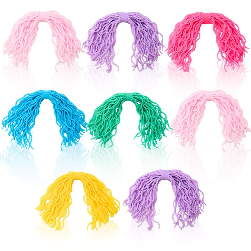 Aoriher 8 Pieces Spaghetti Stretch Toy Stretchy Spaghetti Ball Fidget ...