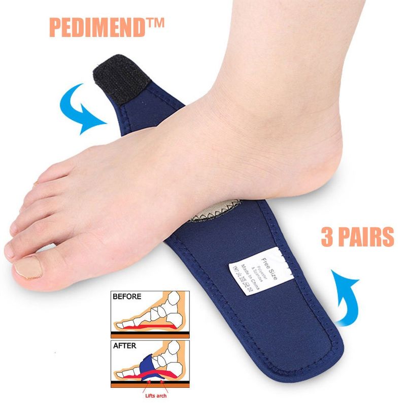 Pedimend™ 3 Pairs Gel Arch Wrap Strap | Plantar Fasciitis Therapy Arch ...