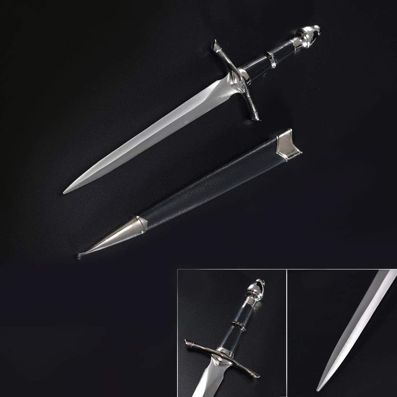 Medieval Sword，Battle Ready，Full Tang, Sharp，Scabbard (Silver Sword of ...