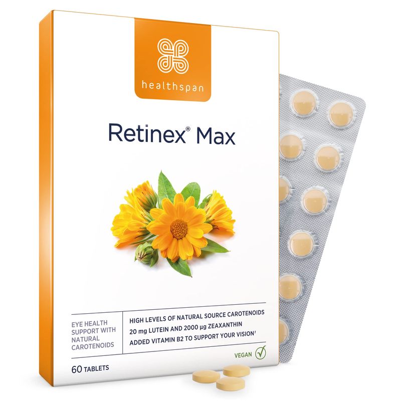 Healthspan Retinex Max Eye Support (60 Tablets) | Long Term Vision ...