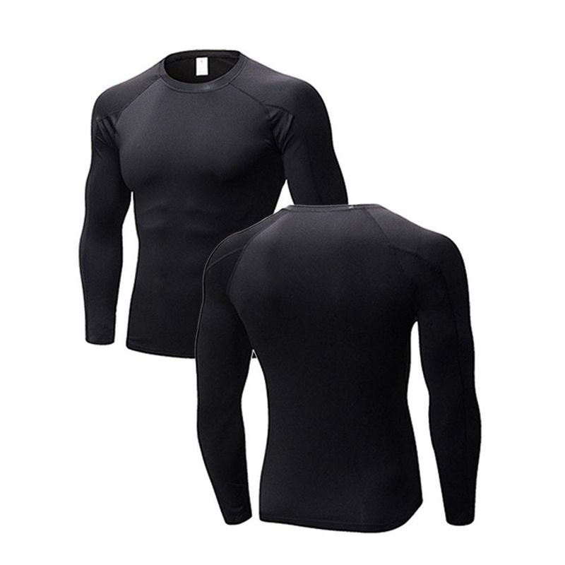 3 Pack Mens Compression Shirt Long Sleeve UV Protection Cooling Dry Fit ...