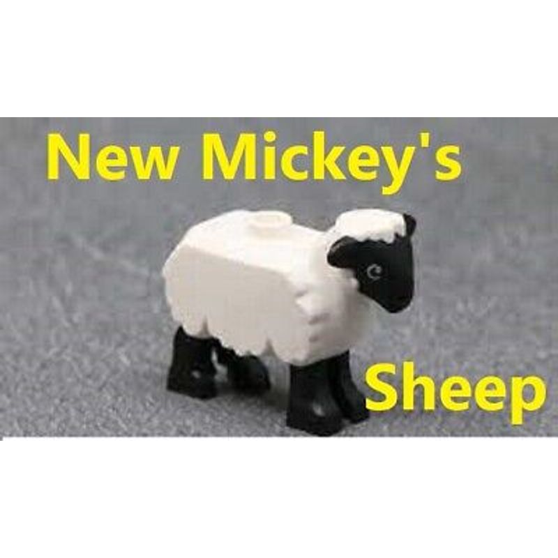 Lego Mickey's Farm Sheep Black Head White Body Minifigure Animal Pet ...