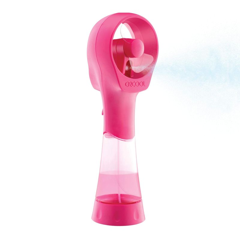 O2COOL Elite Battery Powered Handheld Water Misting Fans (Raspberry ...