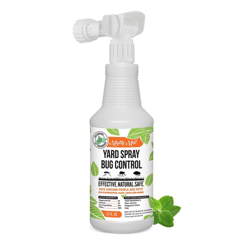 Mighty Mint 32oz Yard Spray Peppermint Bug Control Natural Lawn Spray ...
