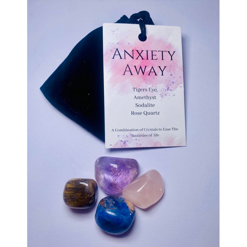 Anxiety Away Crystal Pouch | Crystals for Anxiety | Carry with You for ...