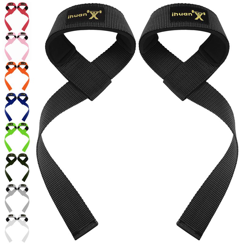ihuan Lifting Wrist-Straps Gym for Weightlifting - Lifting Straps ...