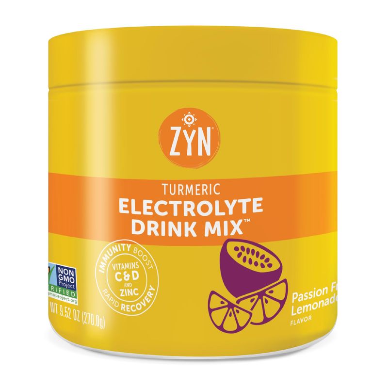 ZYN Electrolyte Powder Drink Mix with Turmeric - Aids Muscle Recovery ...