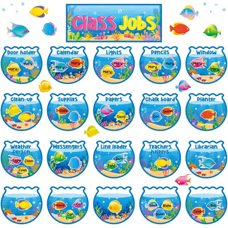 Sea Animal Class Jobs Bulletin Board Ocean Themed Classroom Decoration ...