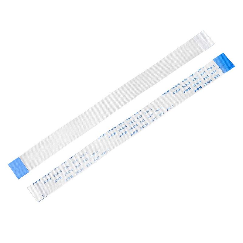 uxcell Flexible Flat Cable Flexible Ribbon Cable Blue Silver Grey PE 24 ...