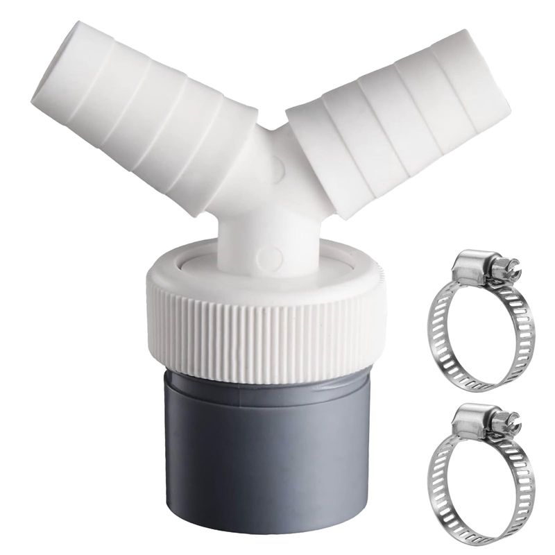 Washing Machine Waste Splitter,Dishwasher Y Connection Adapter with 2 ...