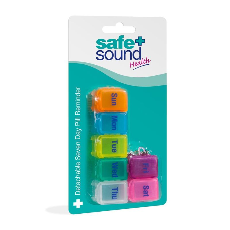 Safe and Sound Small 7 Day Pill Box, Detachable Pocket Sized ...