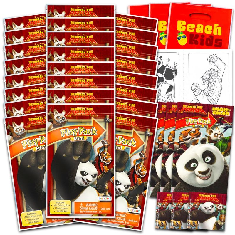DreamWorks Kung Fu Panda Mini Party Favors Set - Bundle with 24 Kung Fu ...