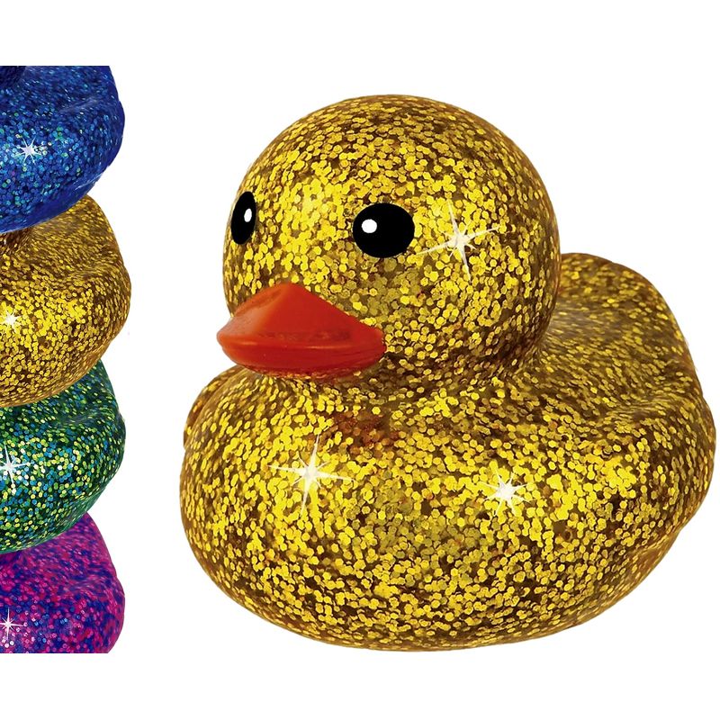 Glitter Rubber Ducks Metallic Colors 3" (1 Unit Assorted) Rubber ...