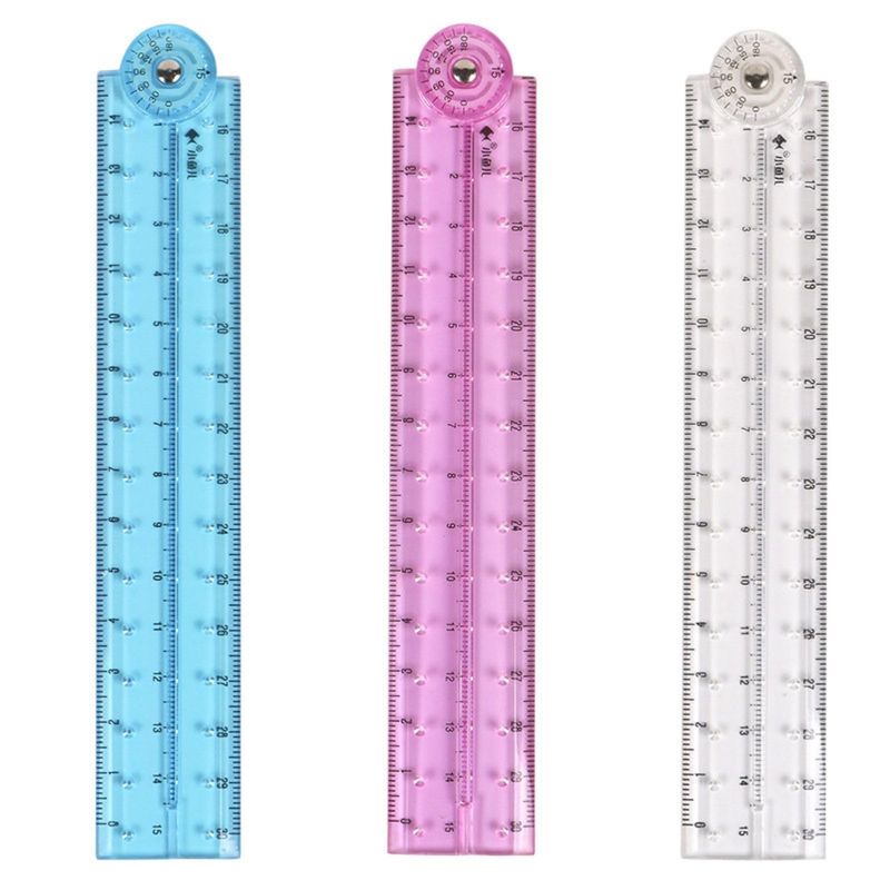 3PCS Clear Folding Ruler 30cm Flexible Foldable Rulers 15cm Transparent ...