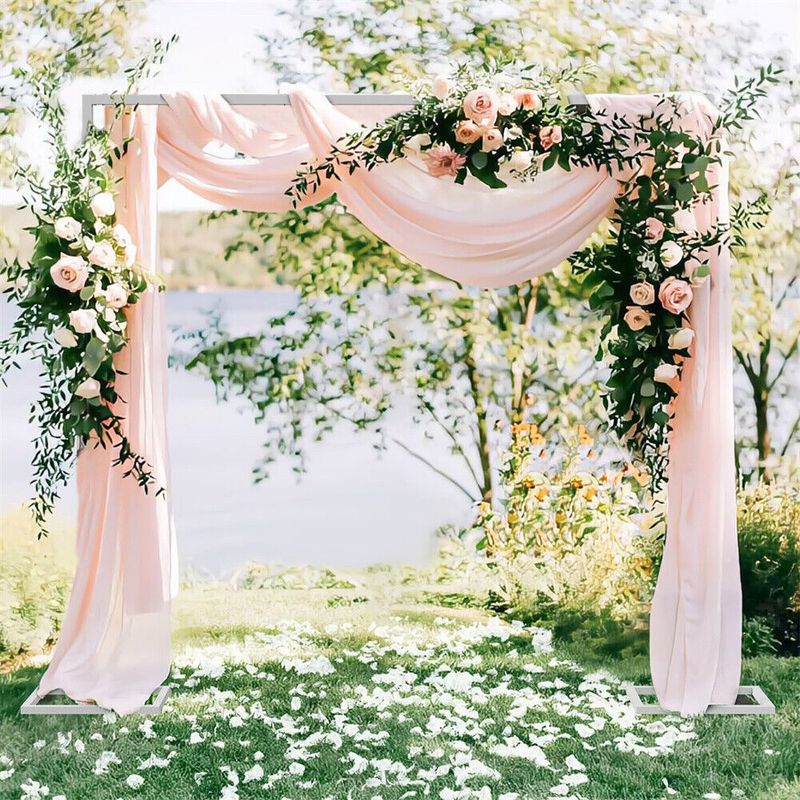 10ft Wedding Arches Ceremony Square Metal Balloon Arch Backdrop Stand ...