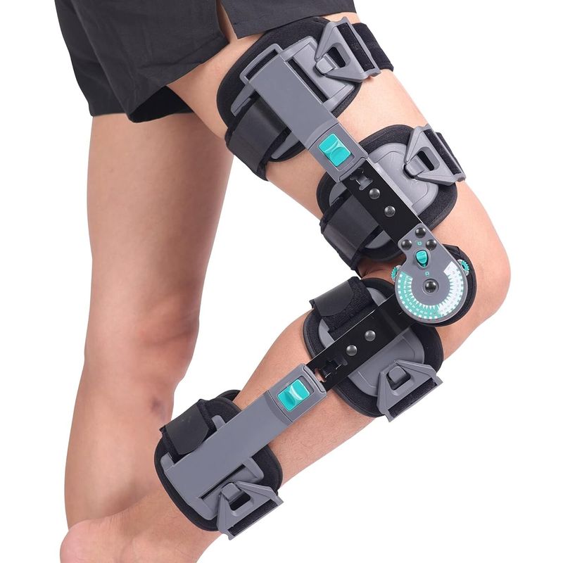 Hinged Post OP Knee Brace,Leg Braces Orthopedic Patella Knee Support ...