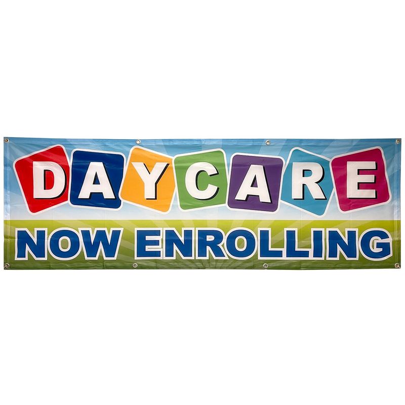 4 Less Co 2x6 Feet DAYCARE NOW ENROLLING Banner Store Sign Fabric ...