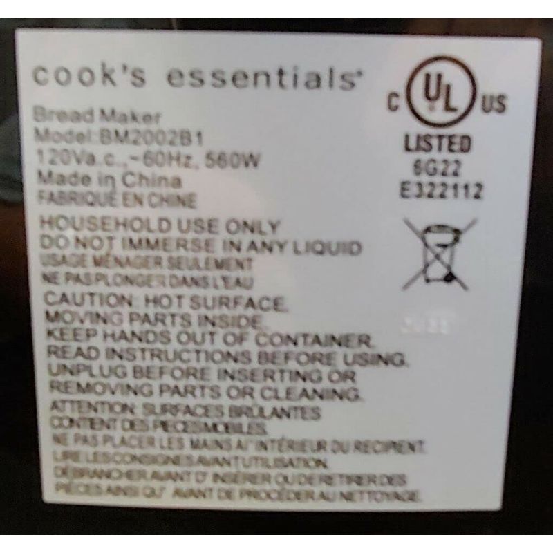 Paddle for Bread Maker Model Cook's Essentials BM2002B1 only - Online ...