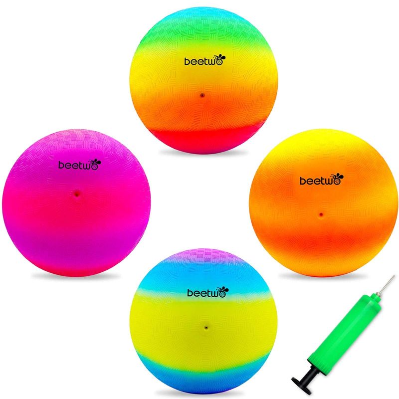 Bouncy Kickball, PVC Kinder Spielball, Mehrfarbig Regenbogen Ball ...