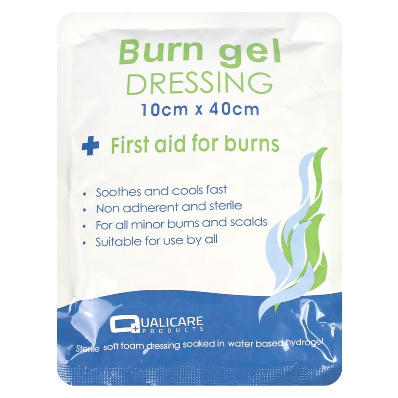 Qualcare Burn Dressing Gel, 10cm x 40cm, Cooling, Moisturising, Non ...