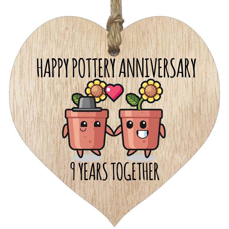 9th Wedding Anniversary Plaque Gift for Husband Wife - 9 Years Together ...