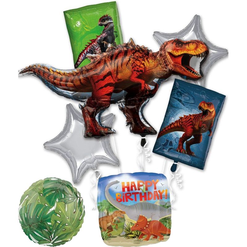 Jurassic Dinosaur World Happy Birthday Party Supplies Foil Balloon Bouquet Decorations - Online ...