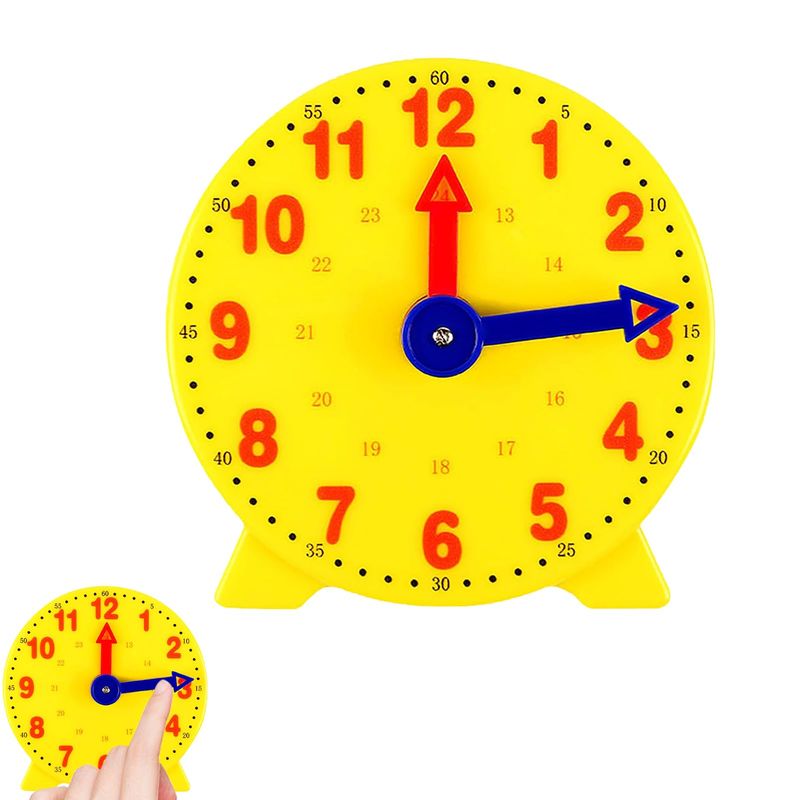 MEKEET 1PCS Teaching Clocks for Children Yellow Kids Clock learn to ...