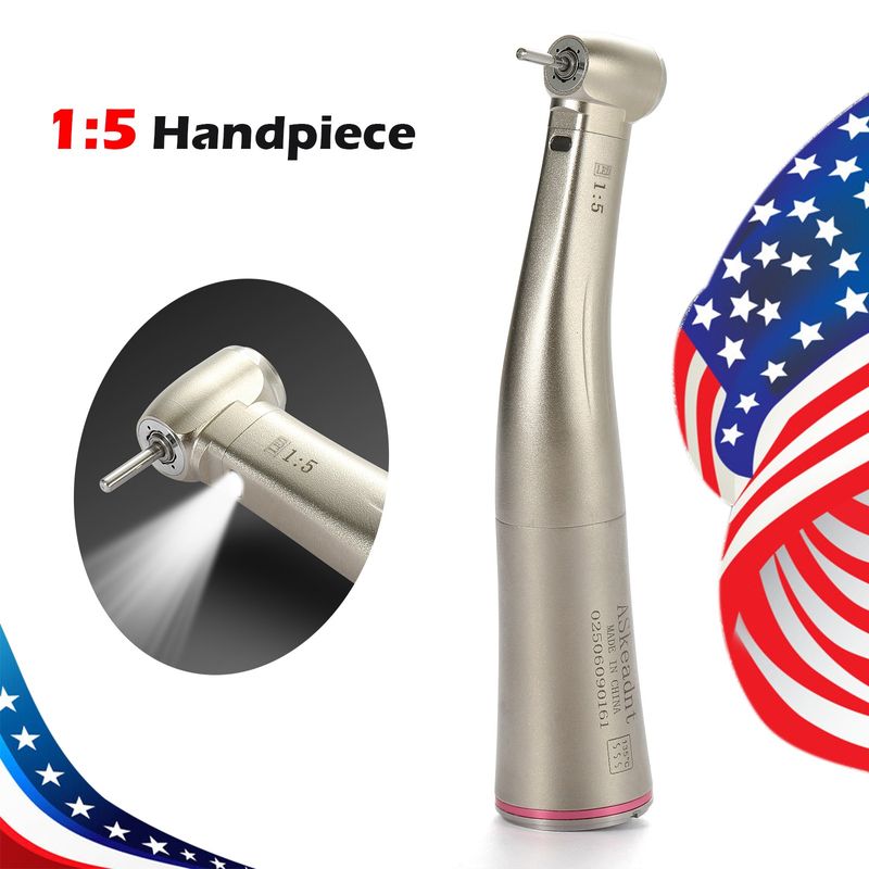 Dental Electric Handpiece 1:5 Contra Angle Fiber Optic High Speed NSK ...