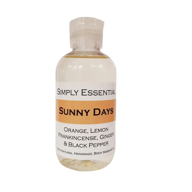 Simply Essential Sunny Days Warming Massage Oil with Orange, Lemon ...