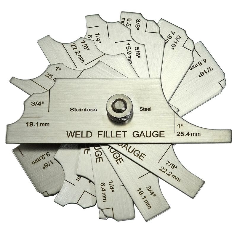 RIVERWELD 7 Piece Fillet Weld Set Gage MG-11 Rl Gauge Depth Gauges ...