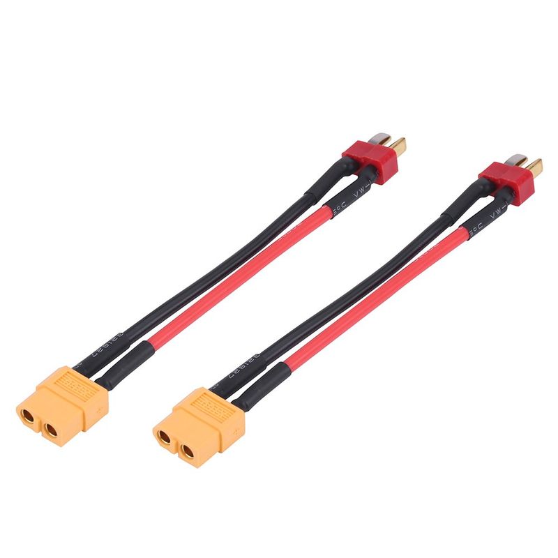XT60 to T Plug Cable, 2Pcs 4Types XT60 to T Plug Adapter Connector ...