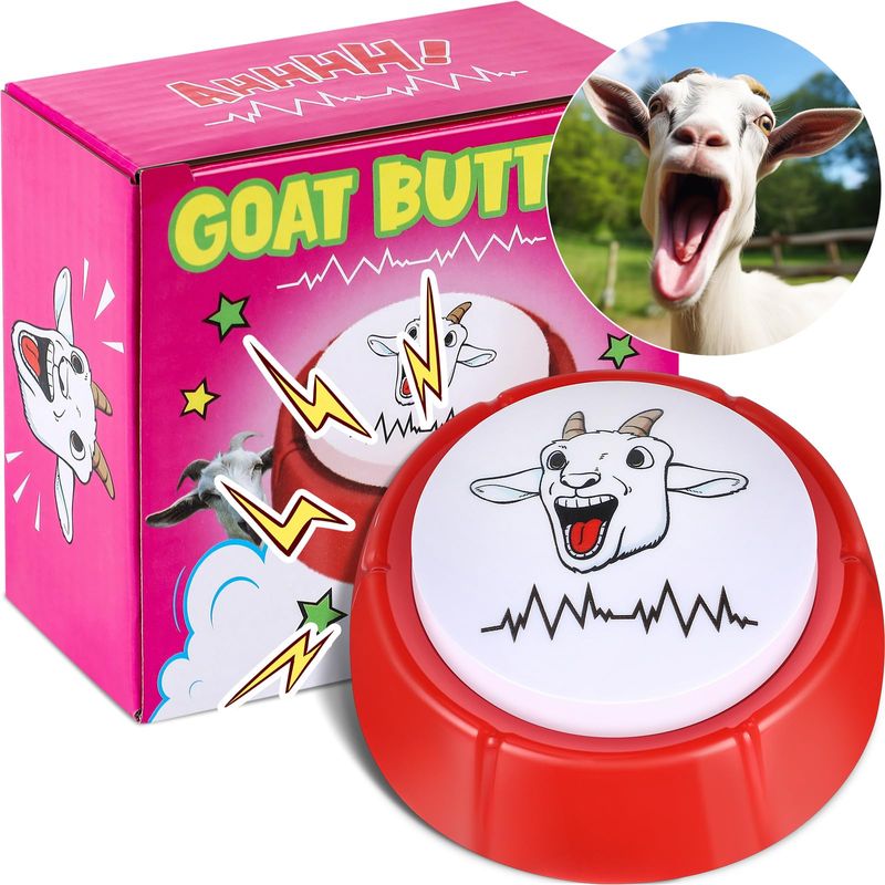 Halloscume Screaming Button with Gift Box Screaming Desk Toys Goat ...