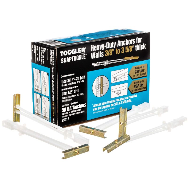 TOGGLER SNAPTOGGLE BA Toggle Anchor, Zinc-Plated Steel Channel, Made in ...