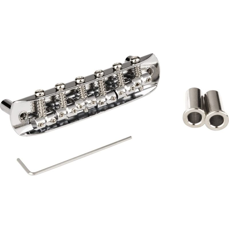 Fender/Mustang Fully-Adjustable Guitar Bridge Chrome Fender Bridge ...