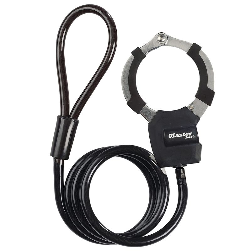 Master Lock 8275JADPROBLK Wire Lock, Bicycle Lock, Keyed, Handcuff Type ...