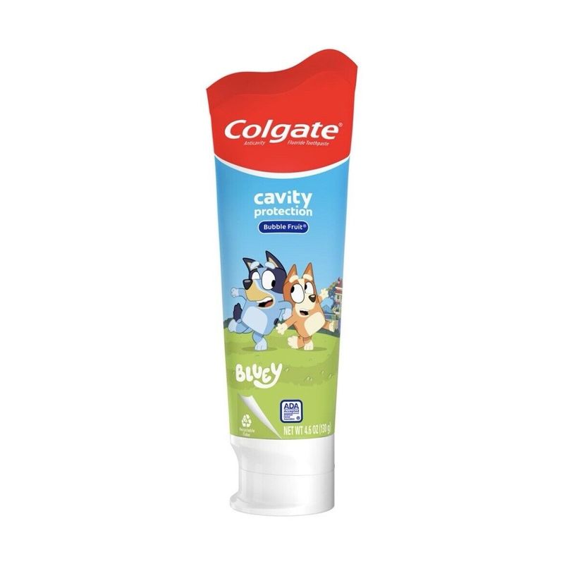 Colgate Bluey Cavity 🦷 Protection Bubble Fruit Kids Toothpaste 4.6oz ...