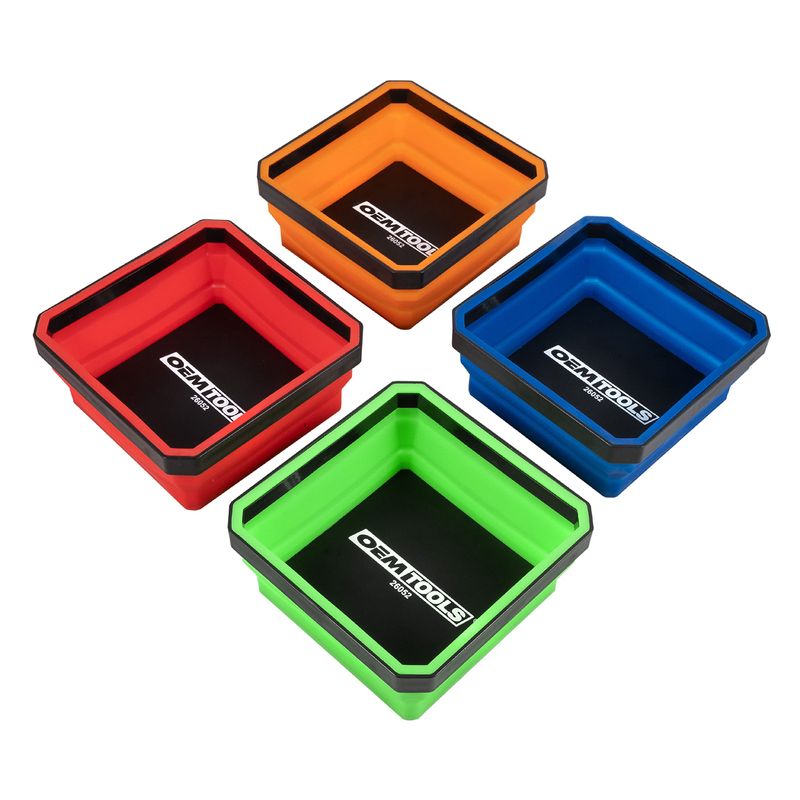 OEMTOOLS 26052 Magnetic Foldable Tray, 4 Pack Collapsible Bowl Set for ...
