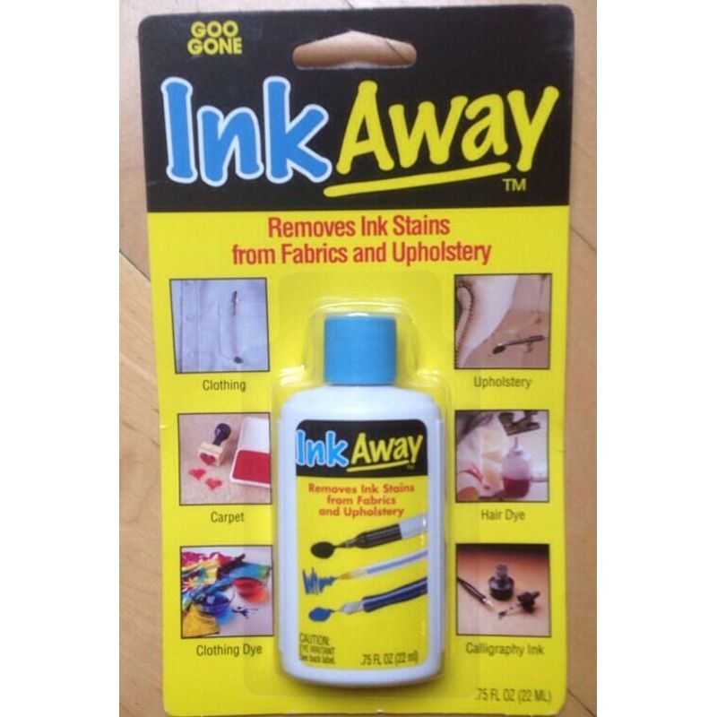INK AWAY FROM GOO GONE, removes ink stains from fabrics and upholstery ...