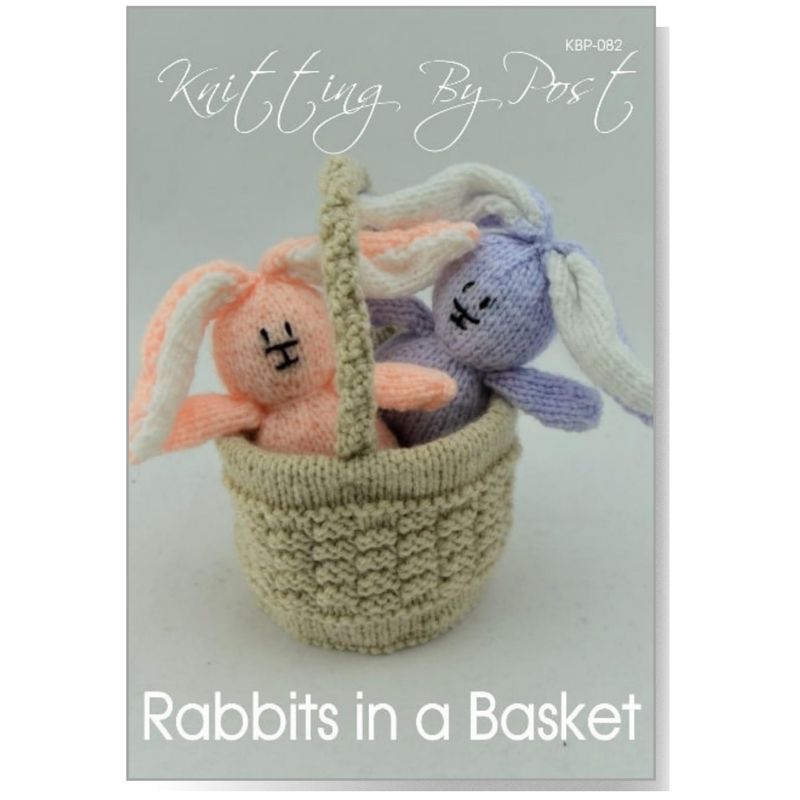 Knitting Pattern Easter Bunnies in a Basket. Easter Animal Knitters ...