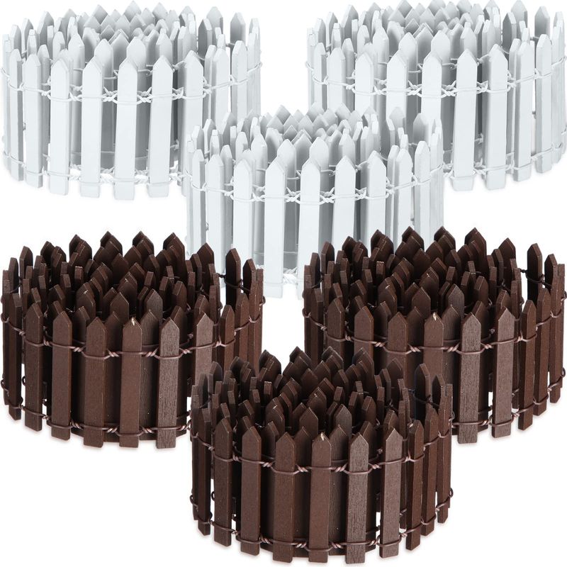 Kigley 6 Pcs 40 Inch Garden Fence Miniature Garden Accessories White ...