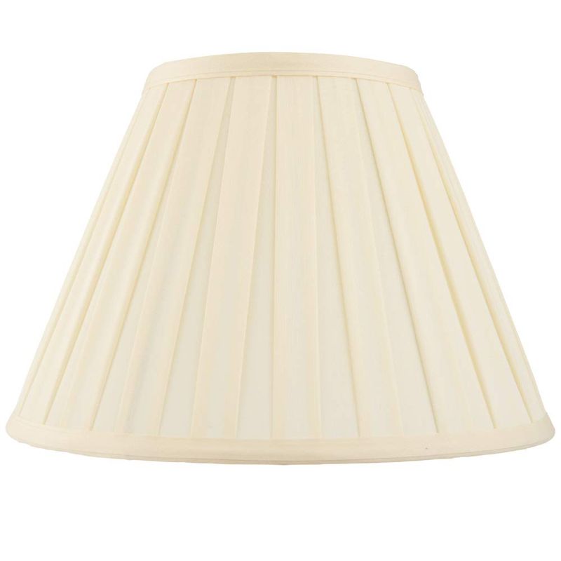 10” (inch) Tapered Drum Lamp Shade – Cream Box Pleated Fabric Cover ...