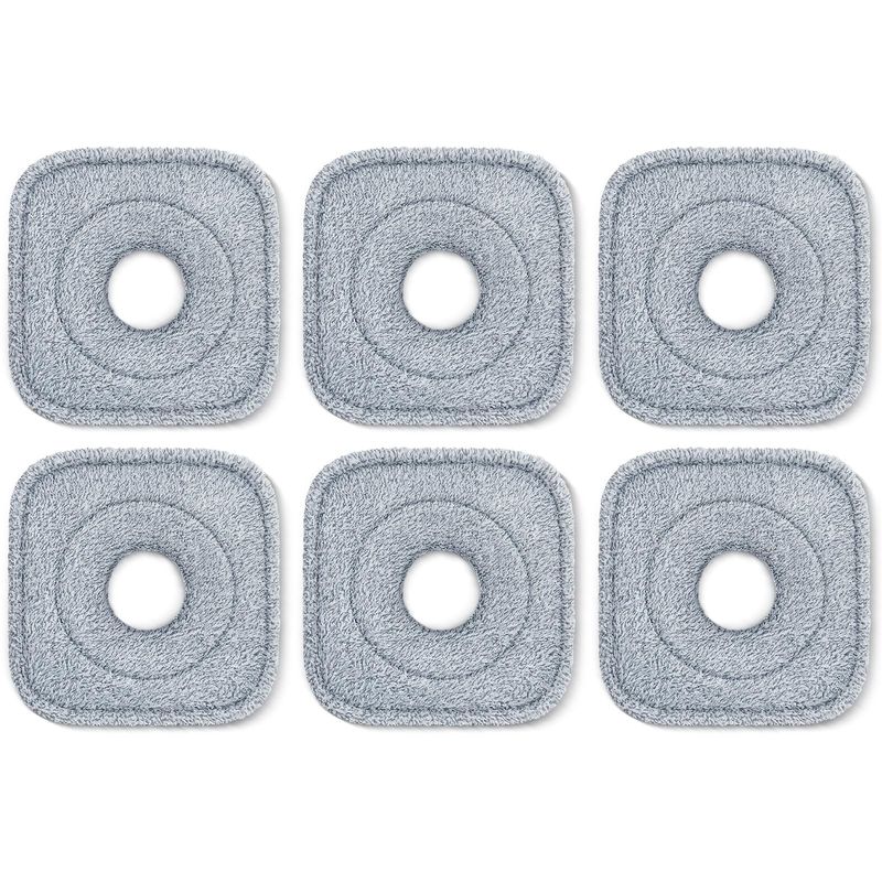 Bluearks 6Pcs Mop Pads Compatible with Spin Mop and Bucket System/True ...