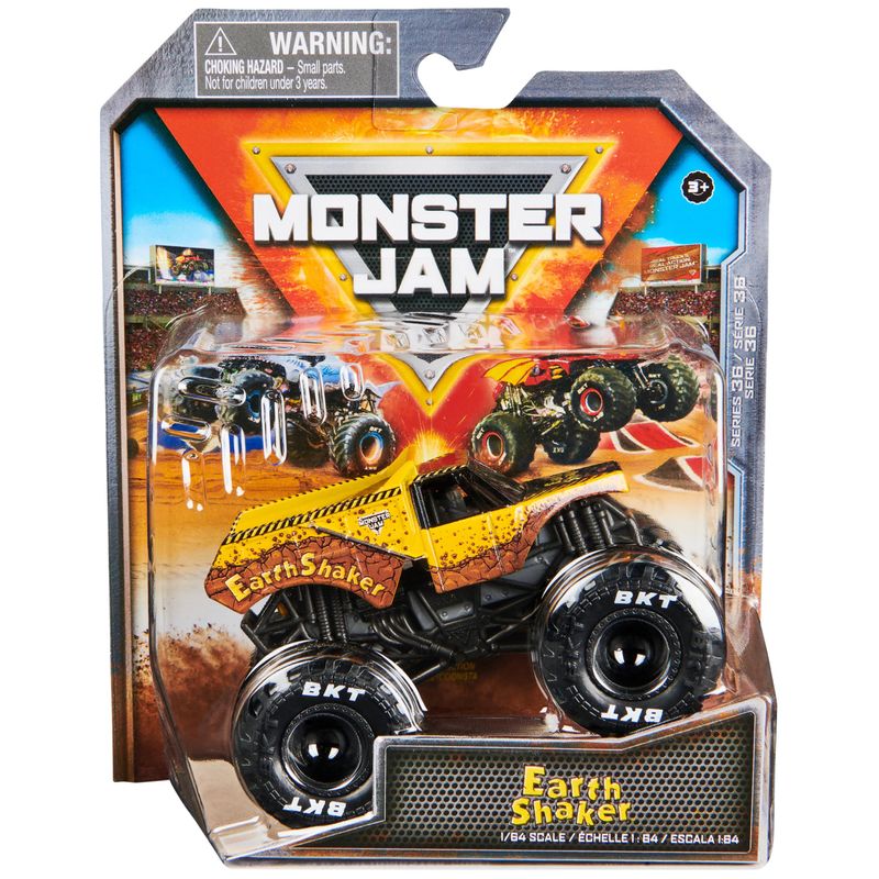 Monster Jam, Official Earth Shaker Monster Truck, Die-Cast Vehicle, 1: ...