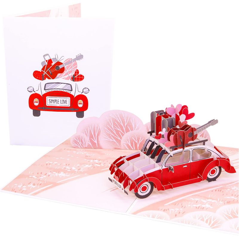 PopLife Love Bug Car 3D Pop Up Card for All Occasions - Valentine's Day ...