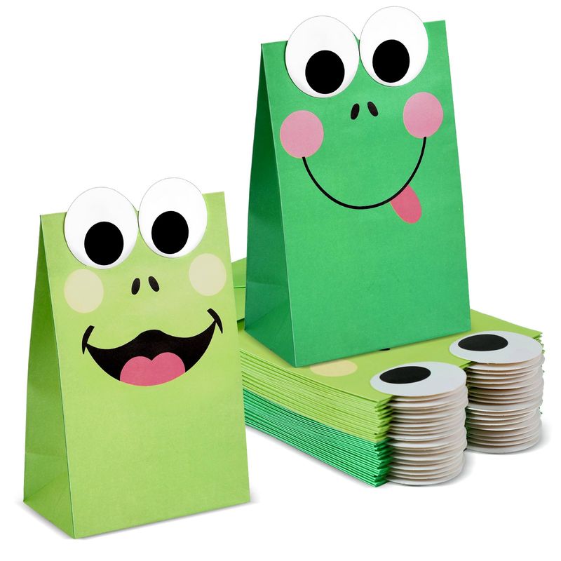 Leinuosen 25 Pcs Frog Party Favor Supplies Set Include Frog Party Paper ...