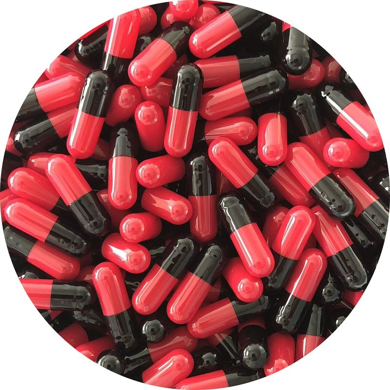 Pure Capsules®Size 000 Empty Red Black Gelatine Capsule, Gel Capsule ...