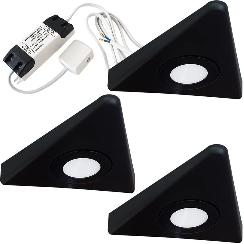 Modern Triangle Under Cabinet Kitchen Light & Driver Kit - Smooth ...