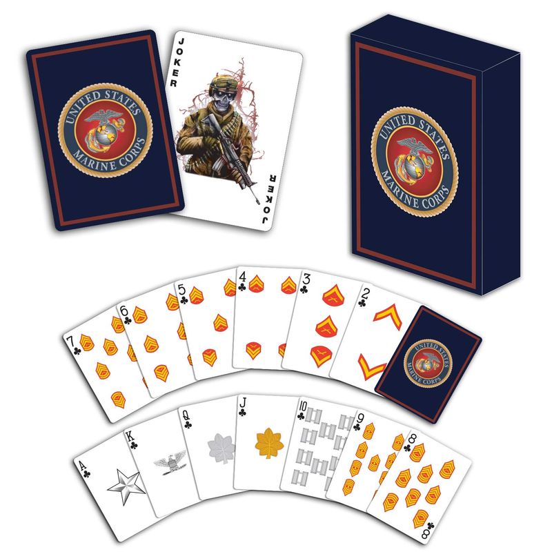 Military Gift Shop USMC Professional Quality Marine Corps Playing Cards ...
