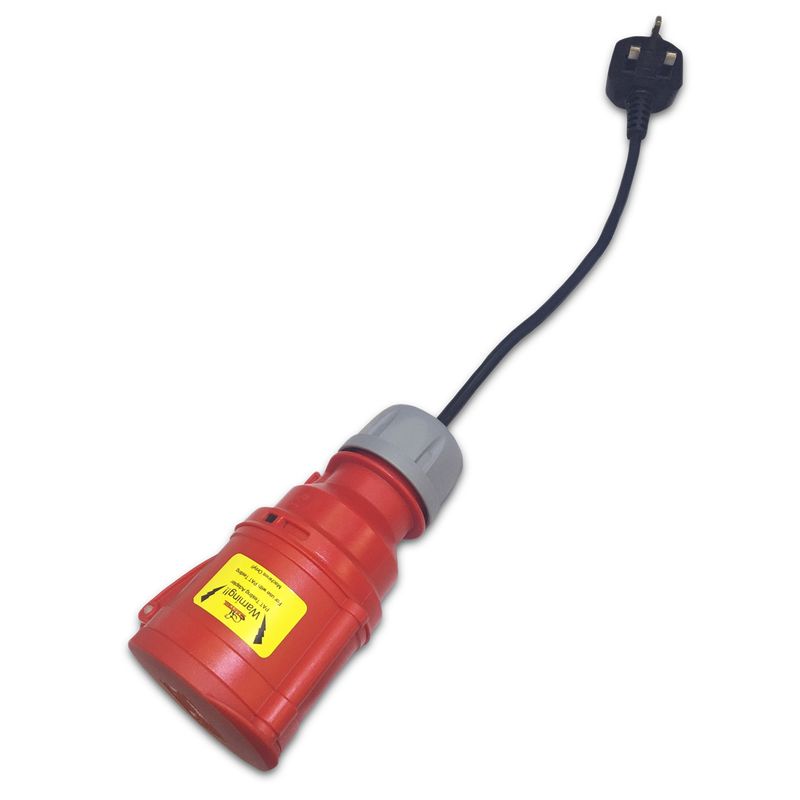 Marten® 415V 32A 5 Pin Adapter for PAT Testing 3 Phase 13a Plug to 32a ...