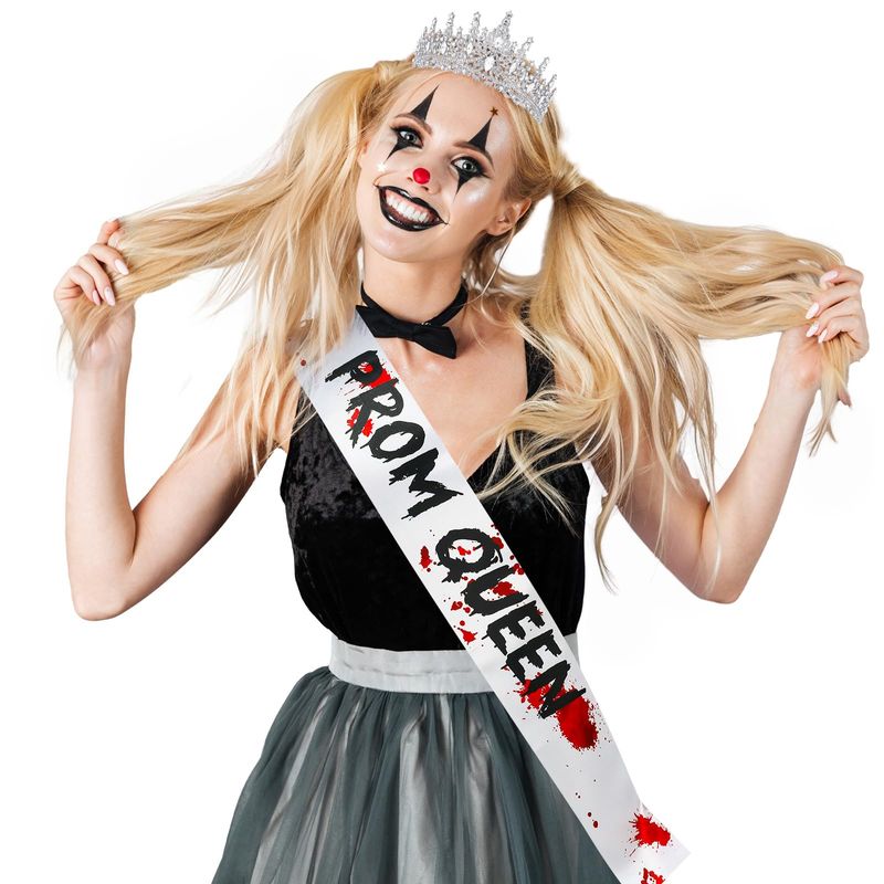 Lyrow Halloween Accessories Set Including Prom Queen Sash and Silver ...